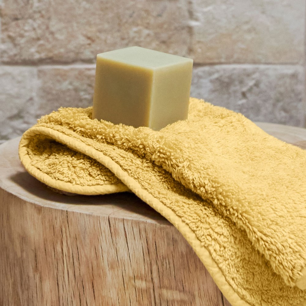 Super Pile Cotton Face Cloth - Gold | George Street Linen