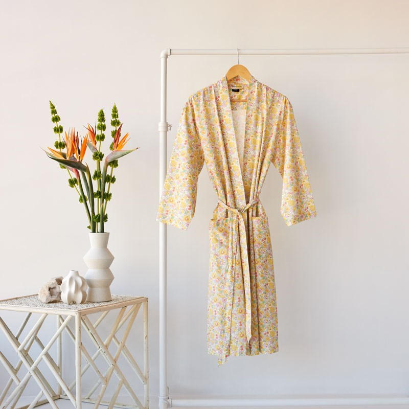 Cotton Printed Bathrobe Made With Liberty Fabric - Betsy | George ...