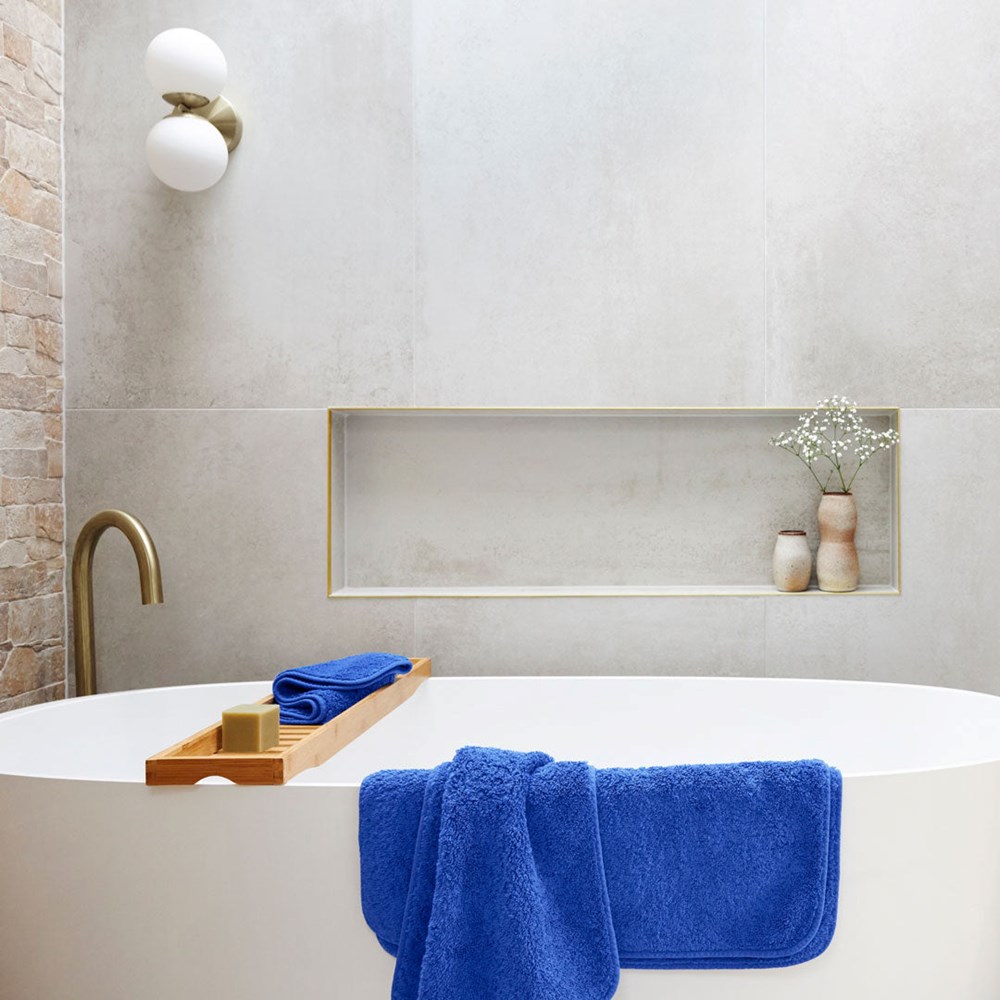Super Pile Cotton Bathmat - Royal blue | George Street Linen