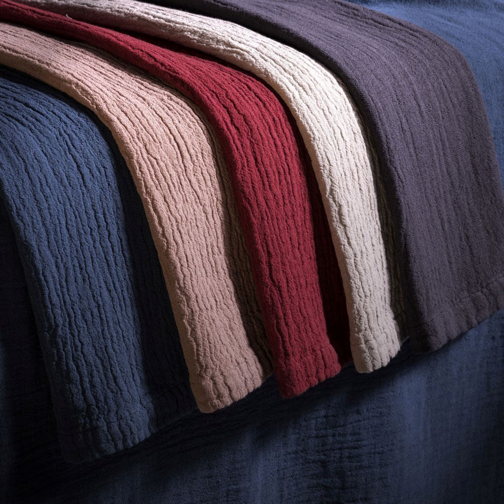 Portuguese Punto Cotton Gauze Bath Towel Pack - Brick | George Street Linen