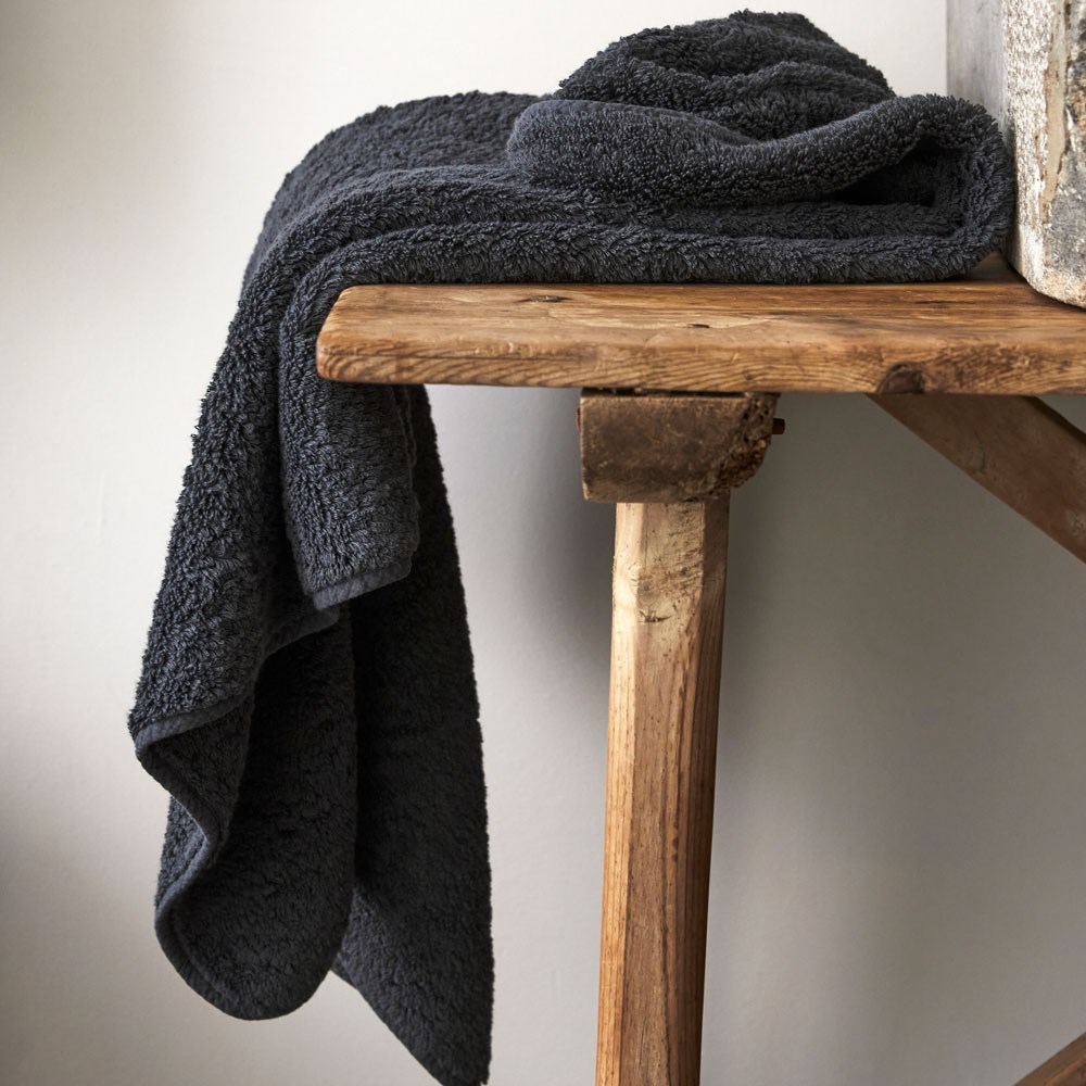 Super Pile Cotton Bath Sheet - Coal | George Street Linen