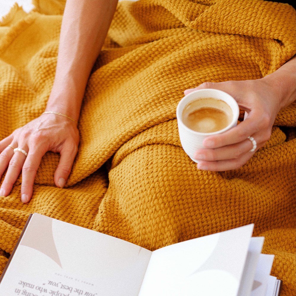 Portuguese Cute Cotton Throw - Honey | George Street Linen
