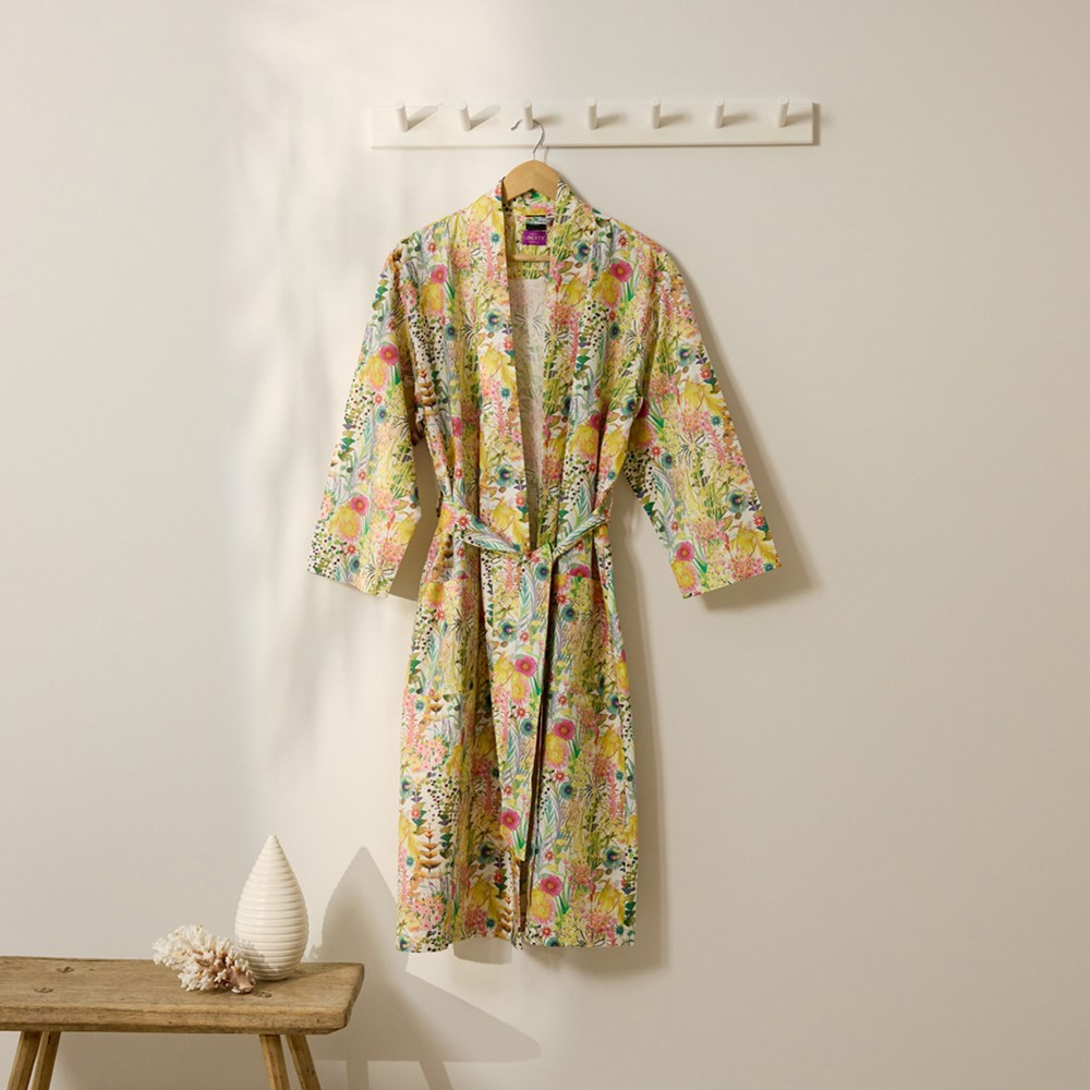 Cotton Printed Bathrobe Made With Liberty Fabric - Tresco | George ...