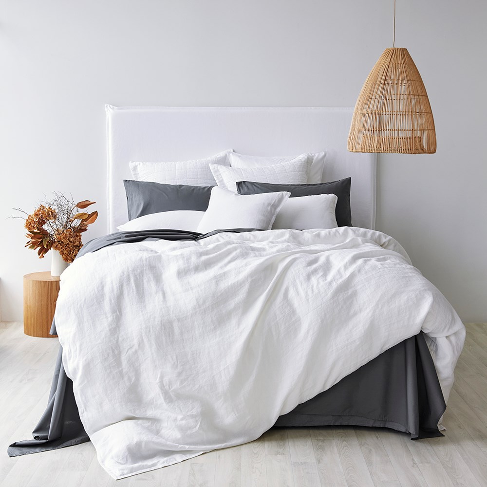 Pure Linen Duvet Cover Set - White | George Street Linen