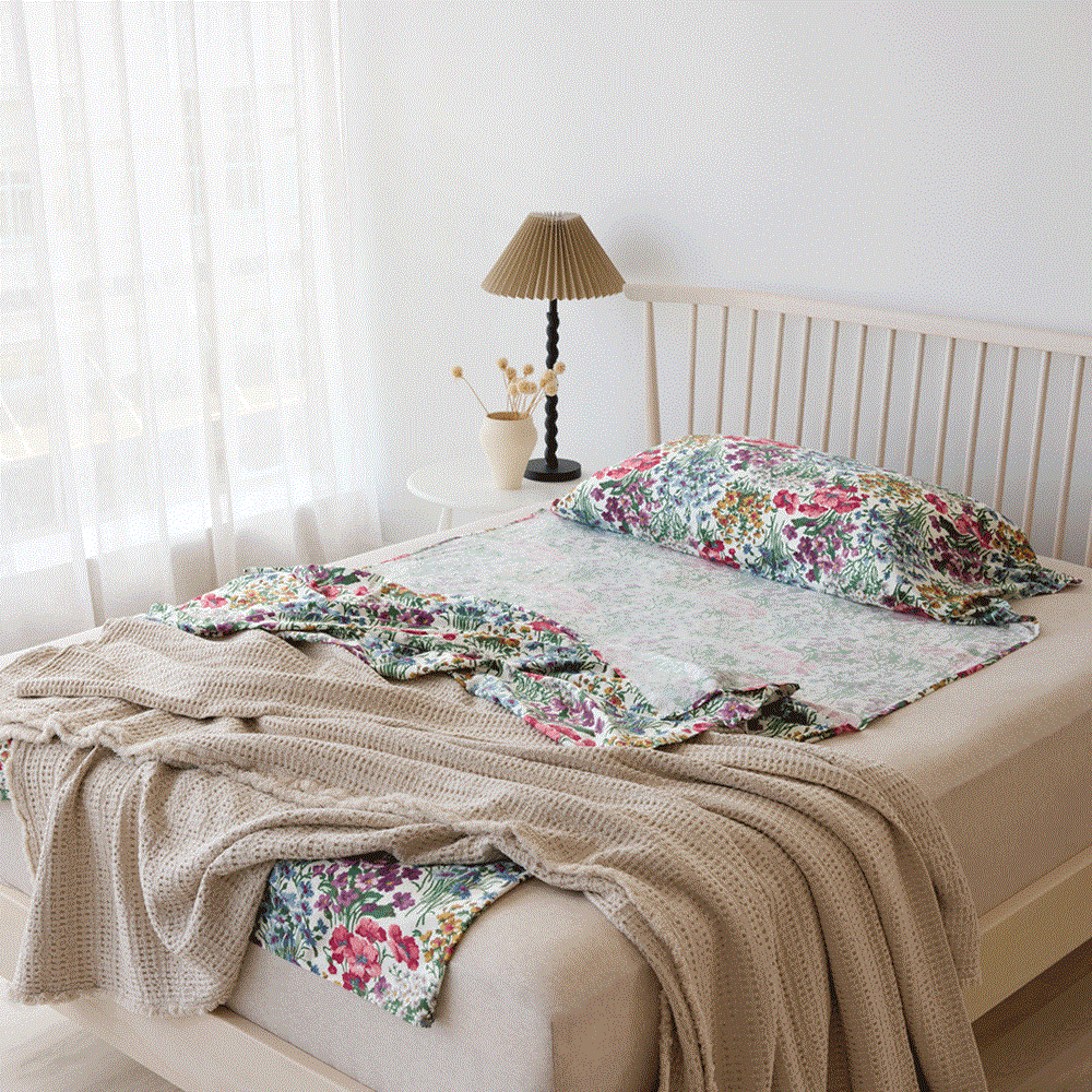 Bamboo Cotton Travel Bed Sheet - Elizabeth Ivory | George Street Linen