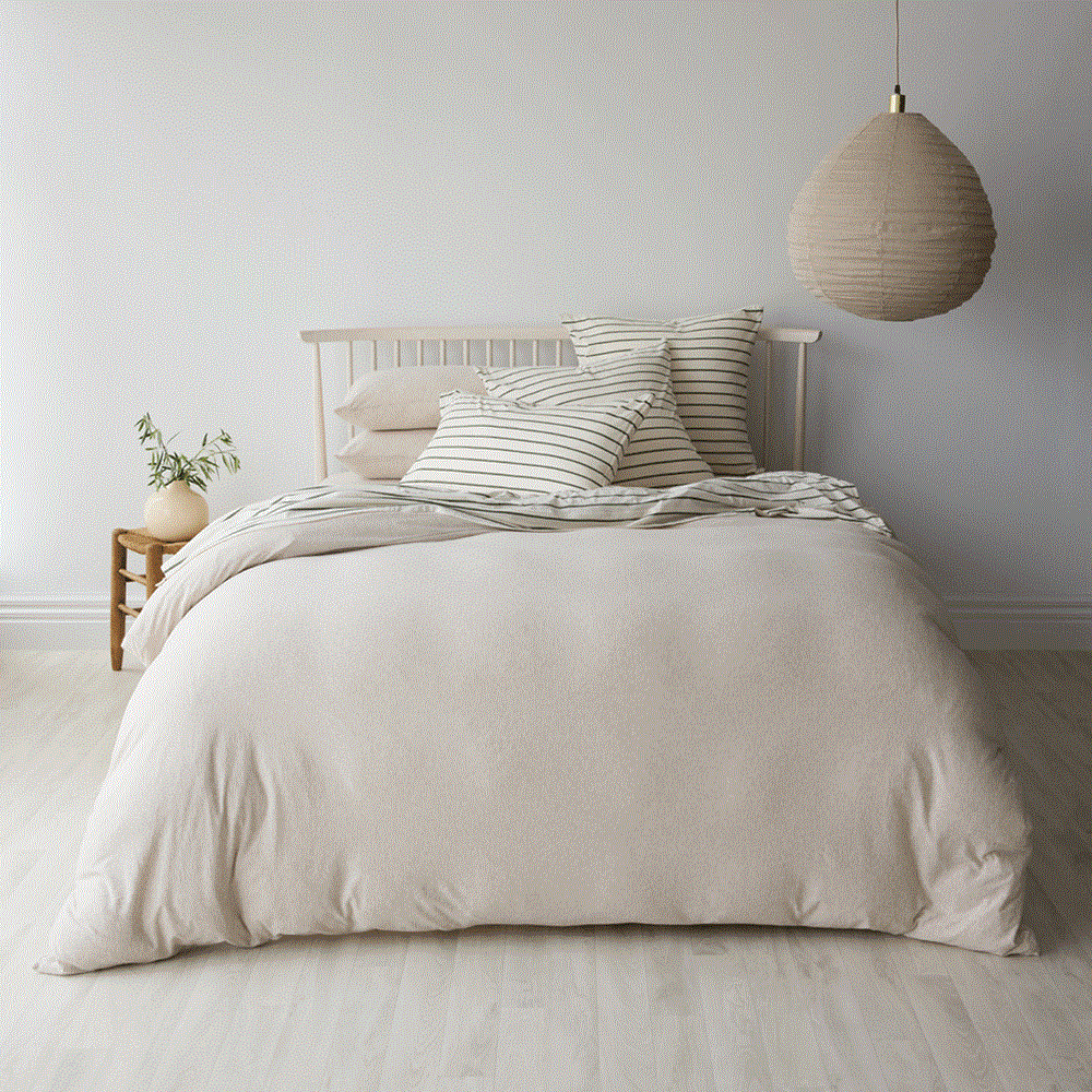 Cotton Jersey Duvet Cover - Natural | George Street Linen