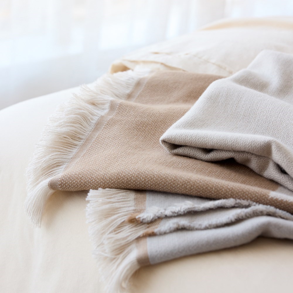 Bodrum Misty Throw - Grey Ivory | George Street Linen