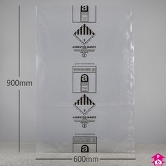 Asbestos Sacks 900 x 600mm box of 100 | Stronghold Global